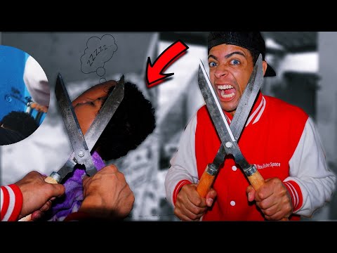 TROLLEI o KAIQUE cortando cabelo dele DORMINDO