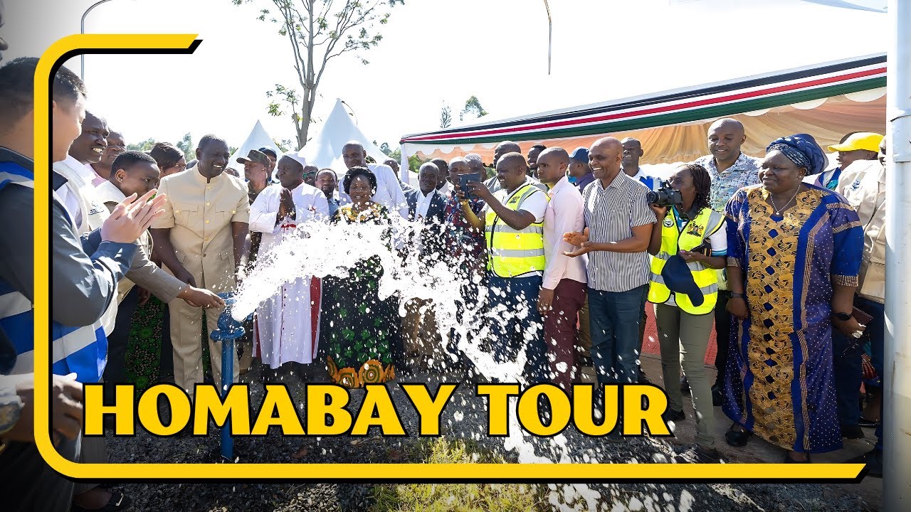 Full tour by President Ruto Launching Oyugis Water Project, Homa Bay ...