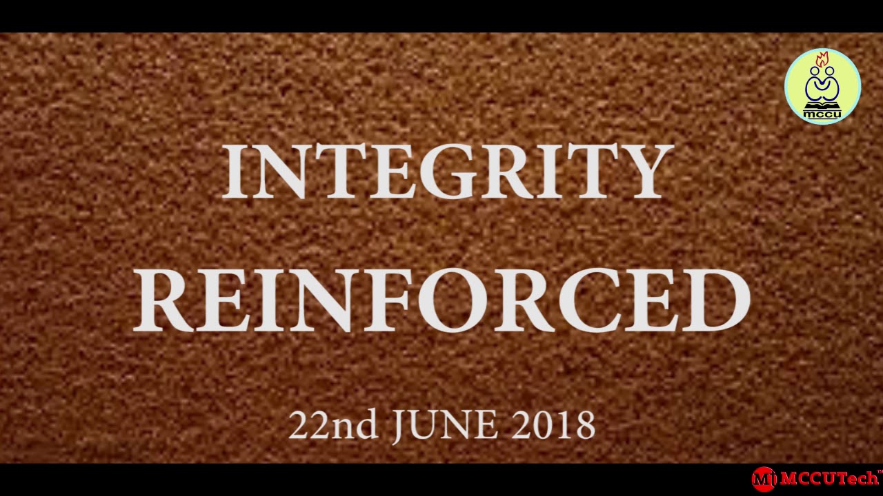 INTEGRITY REINFORCED 22nd JUNE 2018 - YouTube