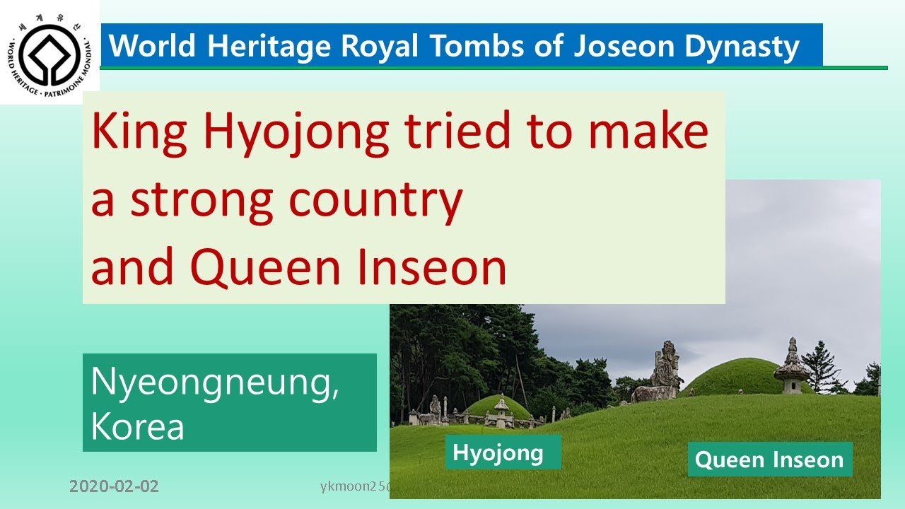The tomb of King Hyojong and his consort Queen Inseon, Korea - YouTube