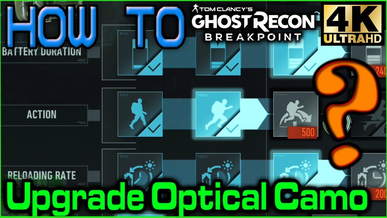 How-To Upgrade Optical Camo Ghost Recon Breakpoint Operation Motherland ...