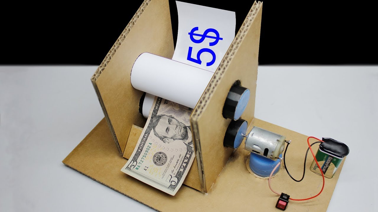 How to Make a Electric Money Printer at Home - DIY Magic Trick Very ...