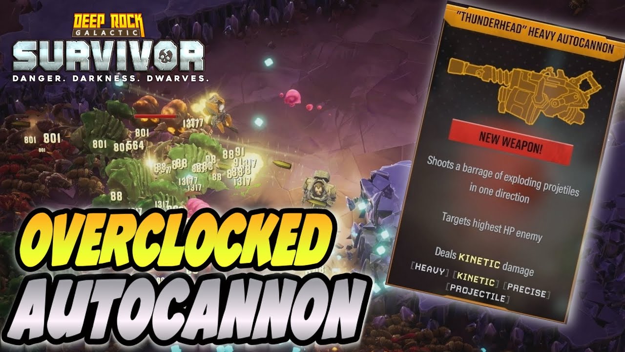 Heavy Autocannon Demolishes HAZARD 5! | Deep Rock Galactic Survivor ...