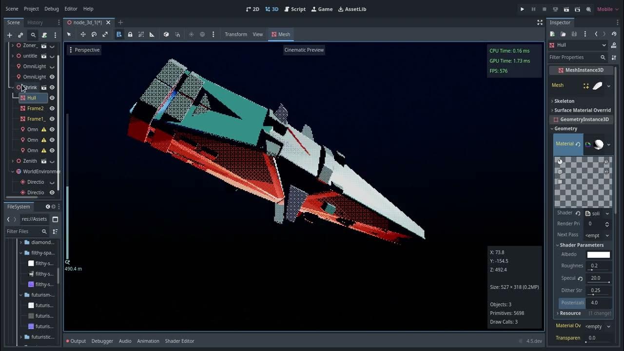 GDTLancer: multi-res posterized dithered solid material shader - YouTube