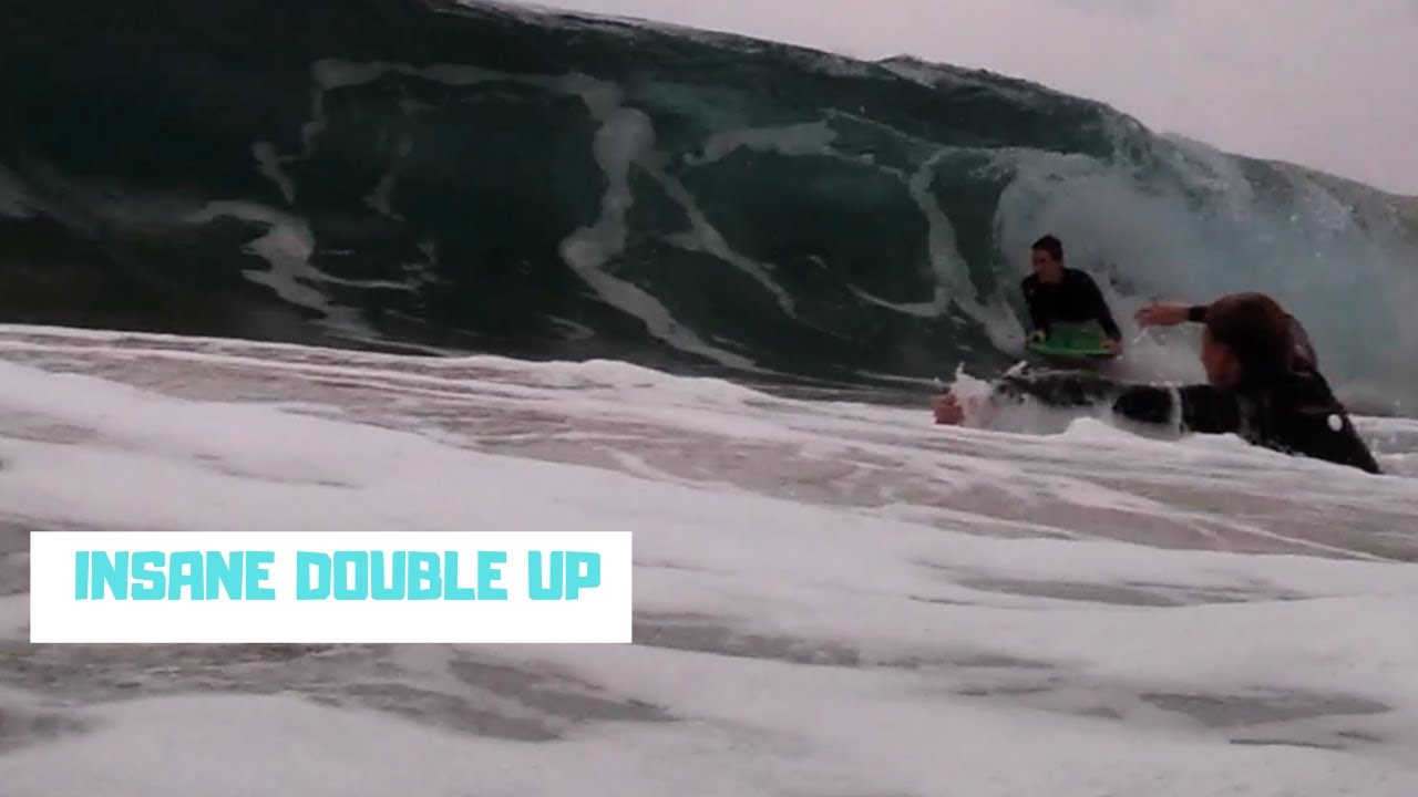 Crazy Huge BODYBOARD BARRELS at Palm Beach - YouTube