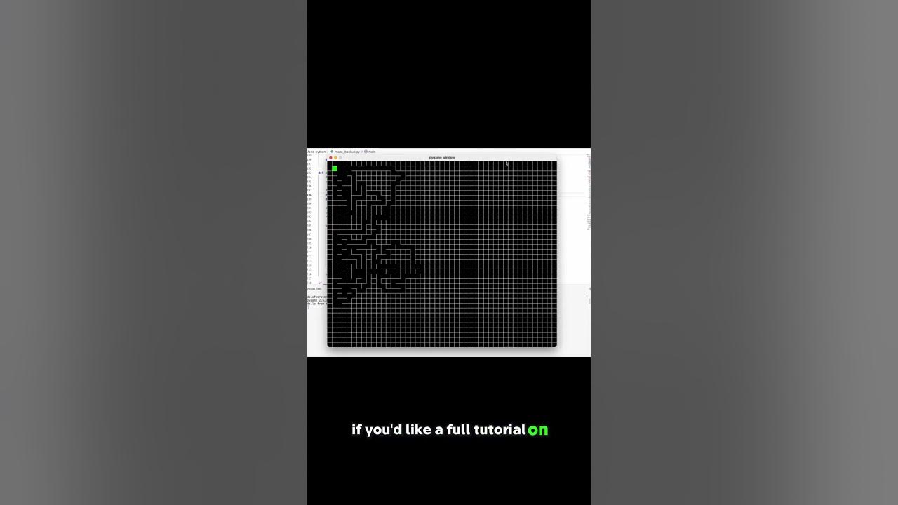 Maze Generator In Python Coding Pygame Python Maze Mazegenerator Algorithm Games Gamedev