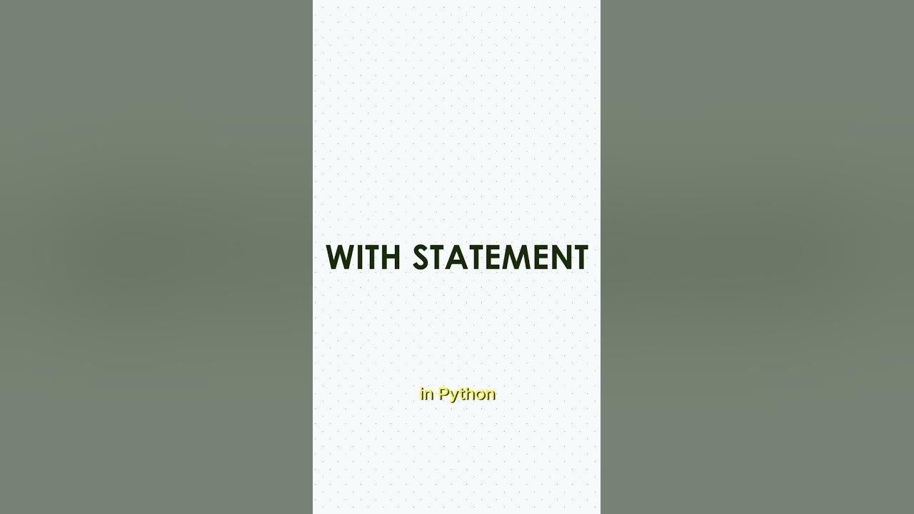 Python WITH Statement (File Handling) | Productivity Tip #python # ...