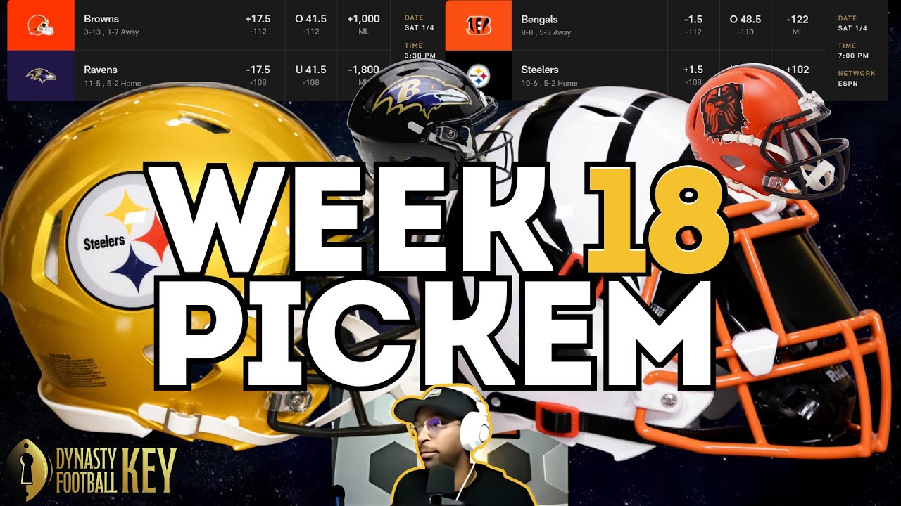 NFL Week 18 Pickem Picks - YouTube