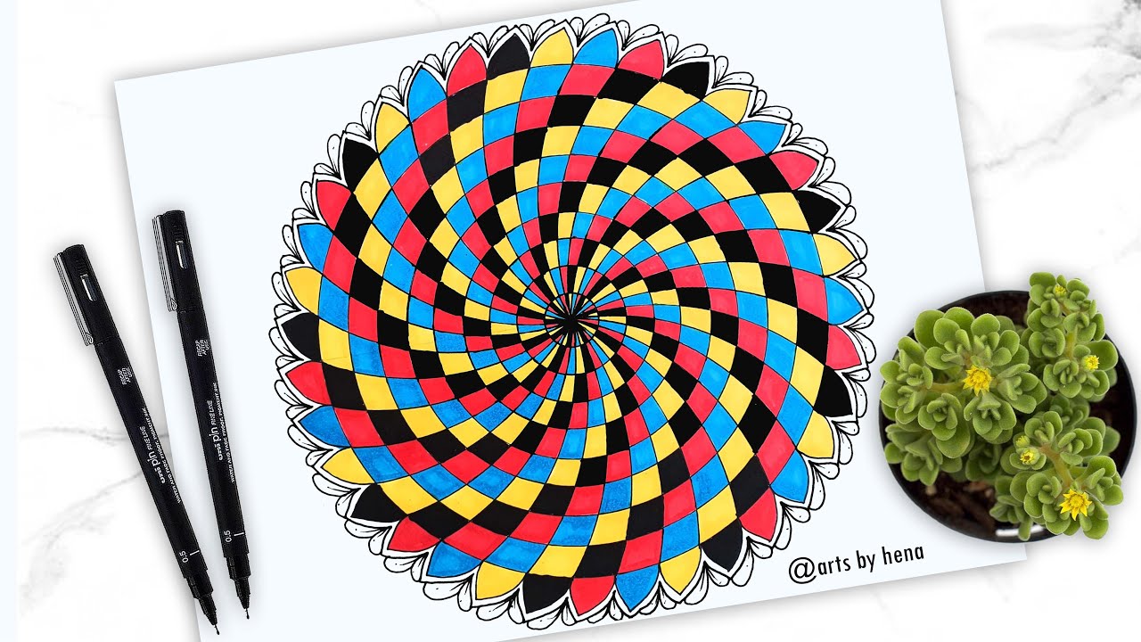 How to Draw - Geometrical Chart || Geometrical Patterns ||Easy ...