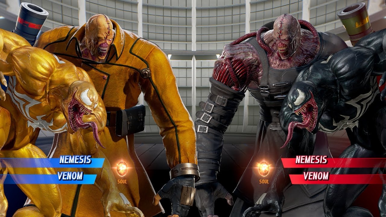 Yellow Nemesis & Yellow Venom VS Nemesis & Venom - Marvel vs Capcom ...