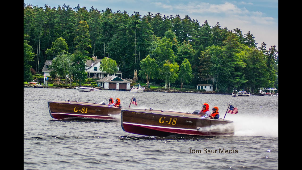 New Hampshire Boat Museum's Wolfeboro Vintage Race Boat Regatta - YouTube