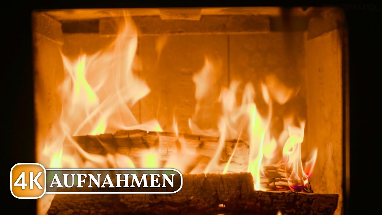 Knisterndes Kaminfeuer [4K] Ohne Loop | Zum Entspannen & Einschlafen ...