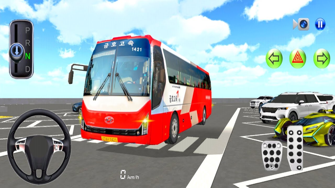 New Hyundai City' Bus in Rest Area Parking - 3D Driving Class ...