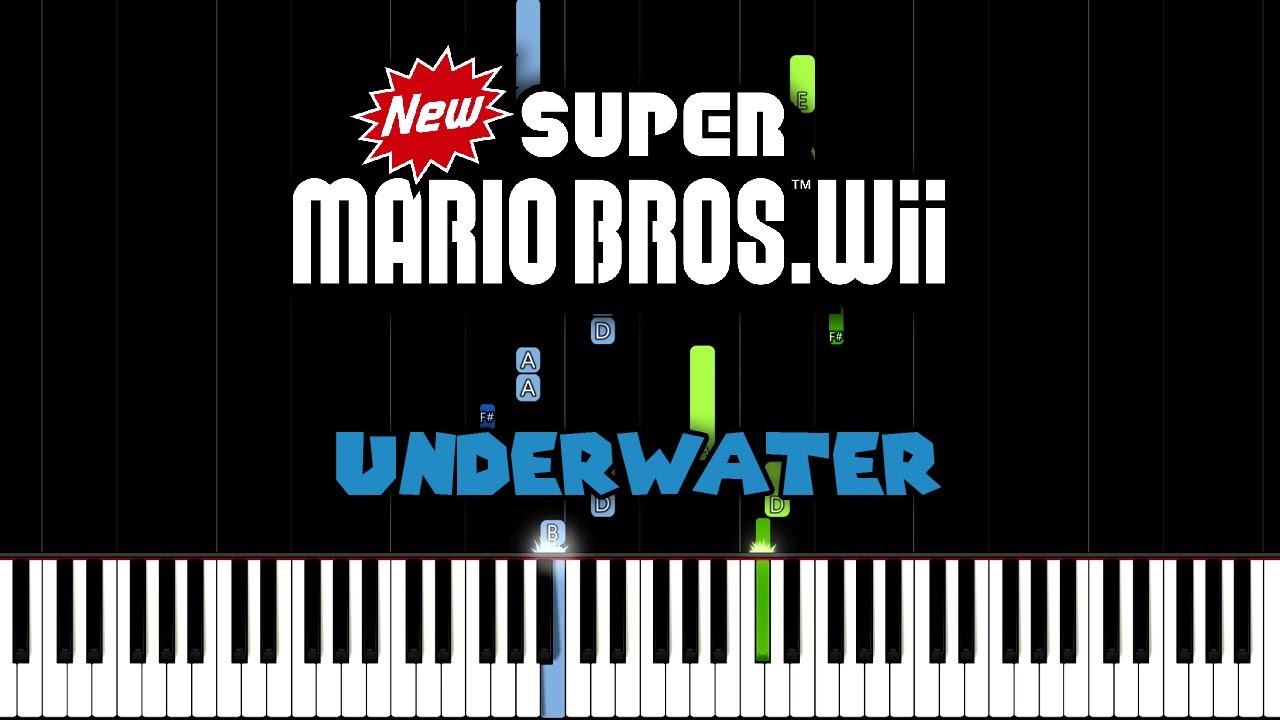Underwater Theme - New Super Mario Bros. Wii (Piano Tutorial ...
