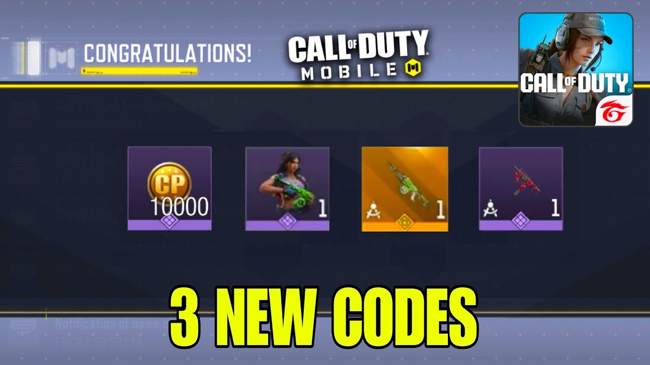 *NEW CODES* ALL NEW CODM REDEEM CODES 2024 | COD MOBILE CODES CP | CALL ...