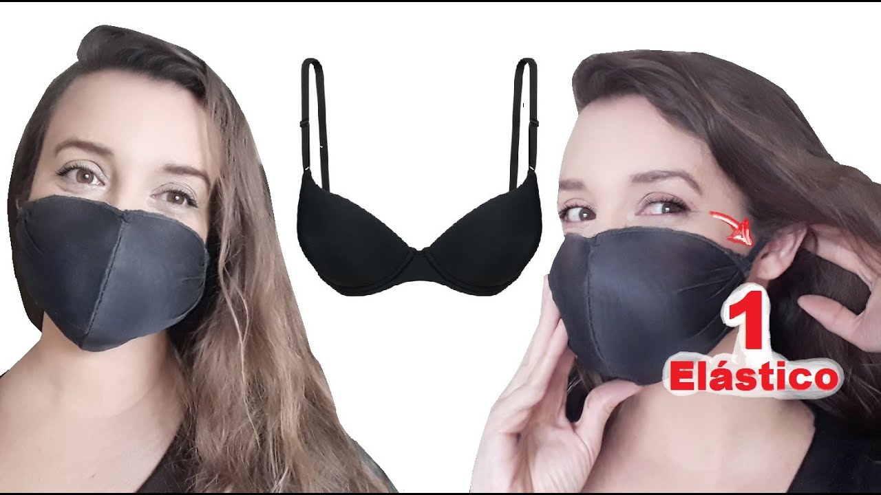 Mascara feita com Sutiã / Mask made with Bra/Máscara hecha con ...