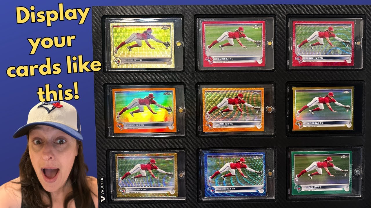 BEST WAY TO DISPLAY YOUR SPORTS CARDS! Vaulted Card Displays - YouTube