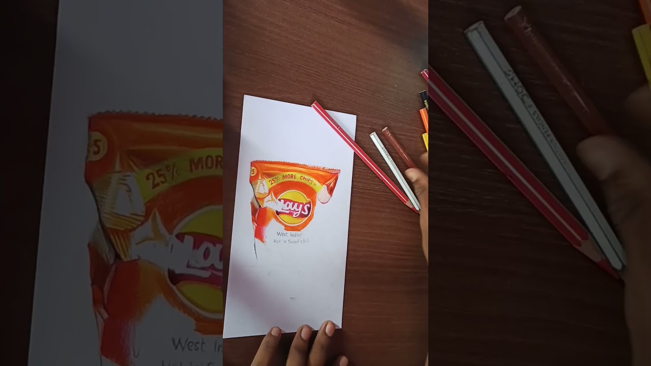 Realistic LAYS drawing - YouTube