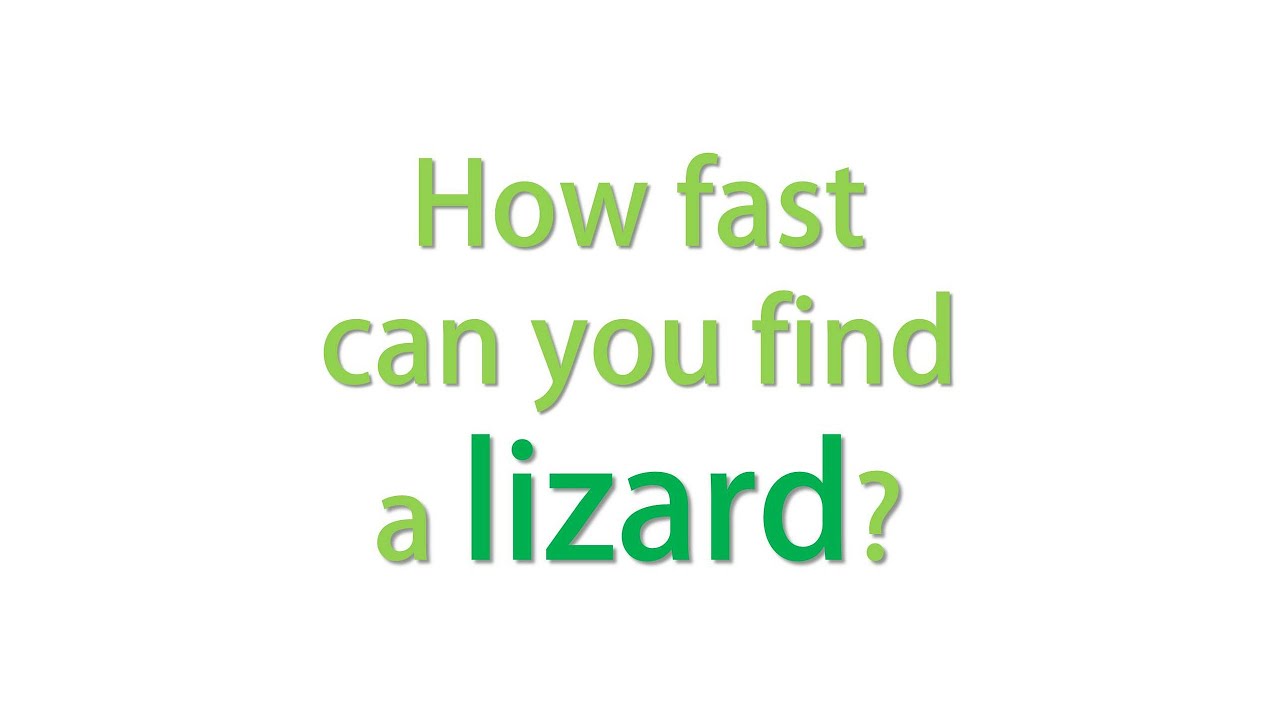 How fast can you find a lizard? Test your attentiveness. - YouTube