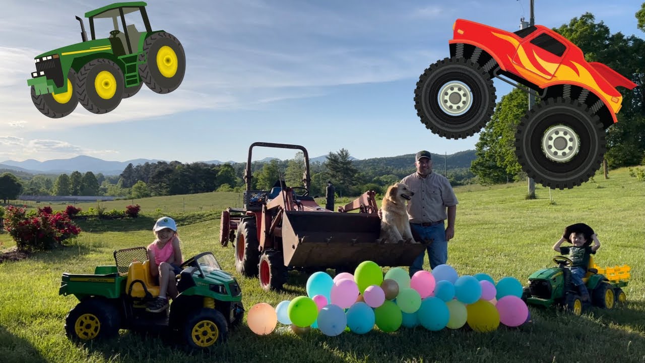 Kids Tractor, Real Tractor, & Kids Monster Truck Crush Fun Things On ...