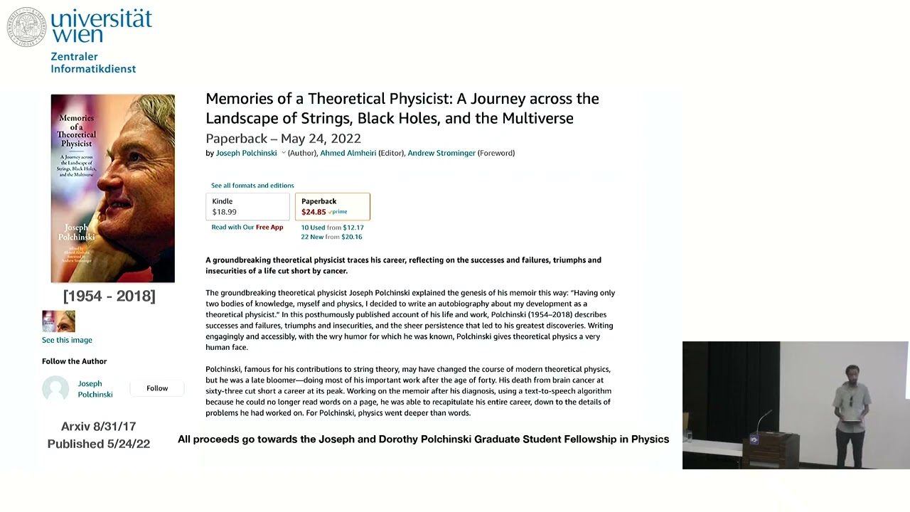 Ahmed Almheiri - Joe Polchinski Memoir - YouTube