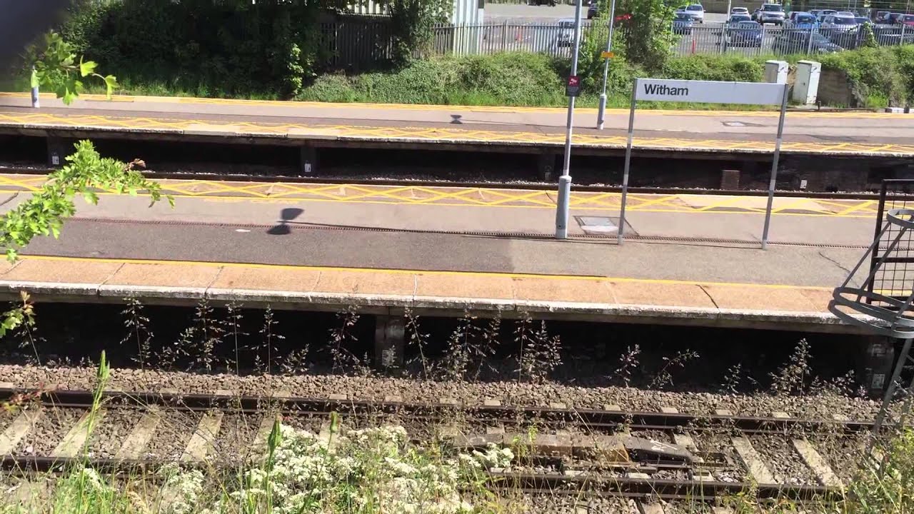 Train Passing Through Witham Station - YouTube