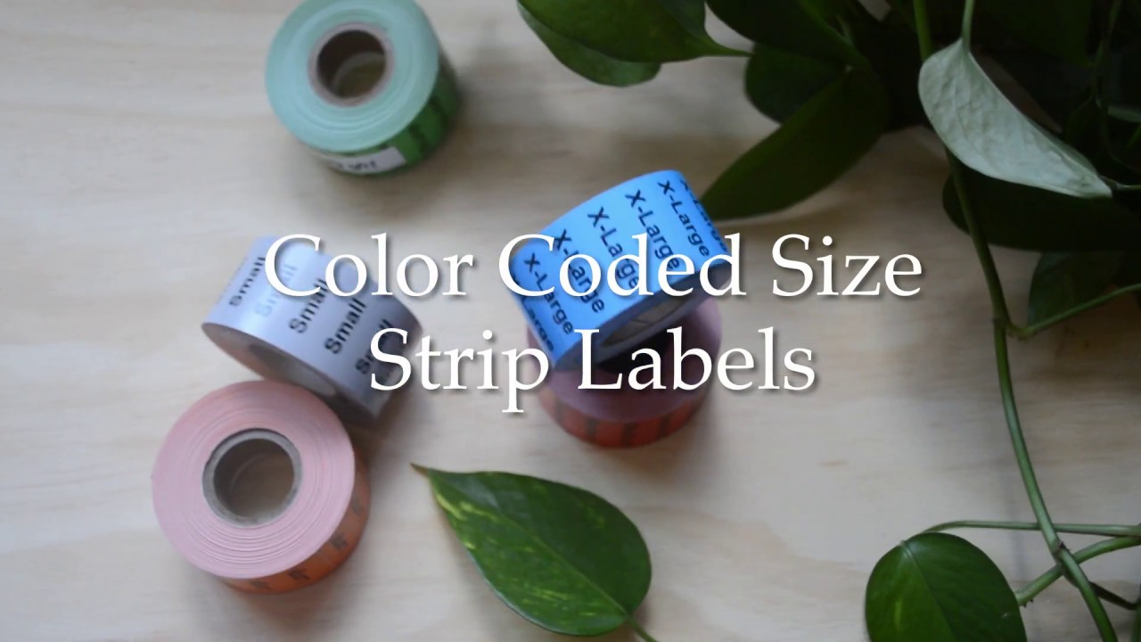 Colored Wrap Around Size Stickers for Folded Shirts - YouTube
