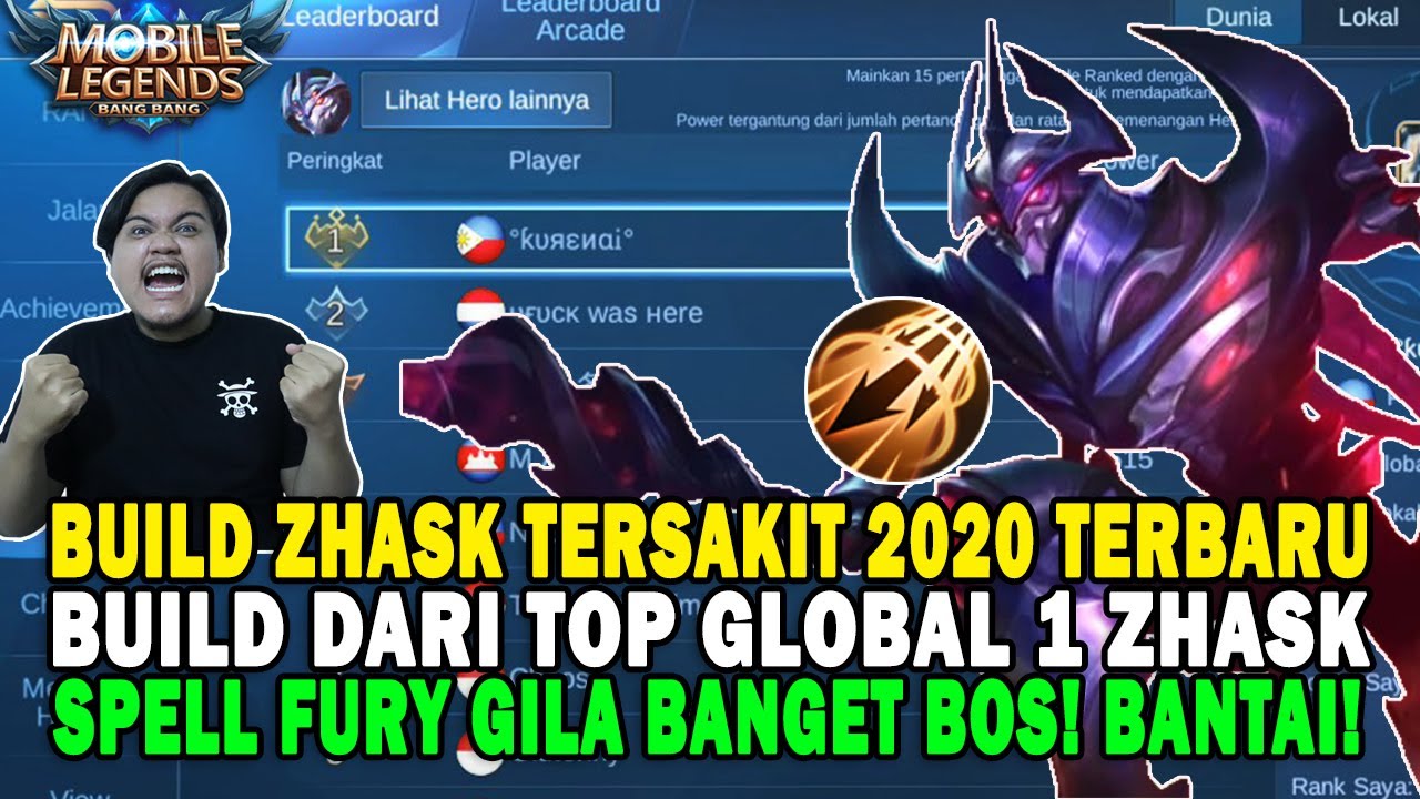 BUILD ZHASK TERSAKIT 2020 TERBARU BUILD TOP 1 GLOBAL ZHASK - MOBILE ...