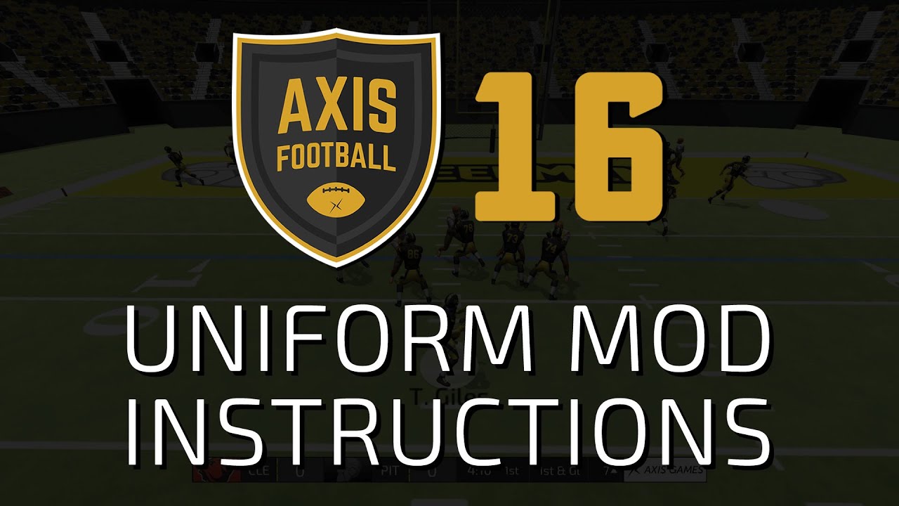 Axis Football 2016 - Uniform Mod Instructions - YouTube