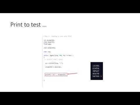 C Programming Reading CSV Data Files using fgets() - YouTube