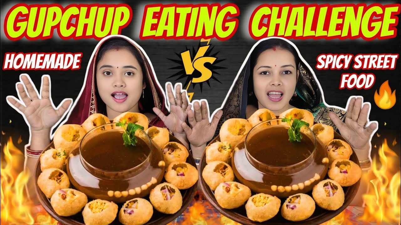 Gupchup Eating Challenge | Asmr Pani Puri / Golgappa, Fuchka, Velpuri ...