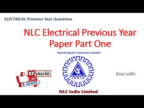 NLC Previous Year Paper Electrical Part One - YouTube
