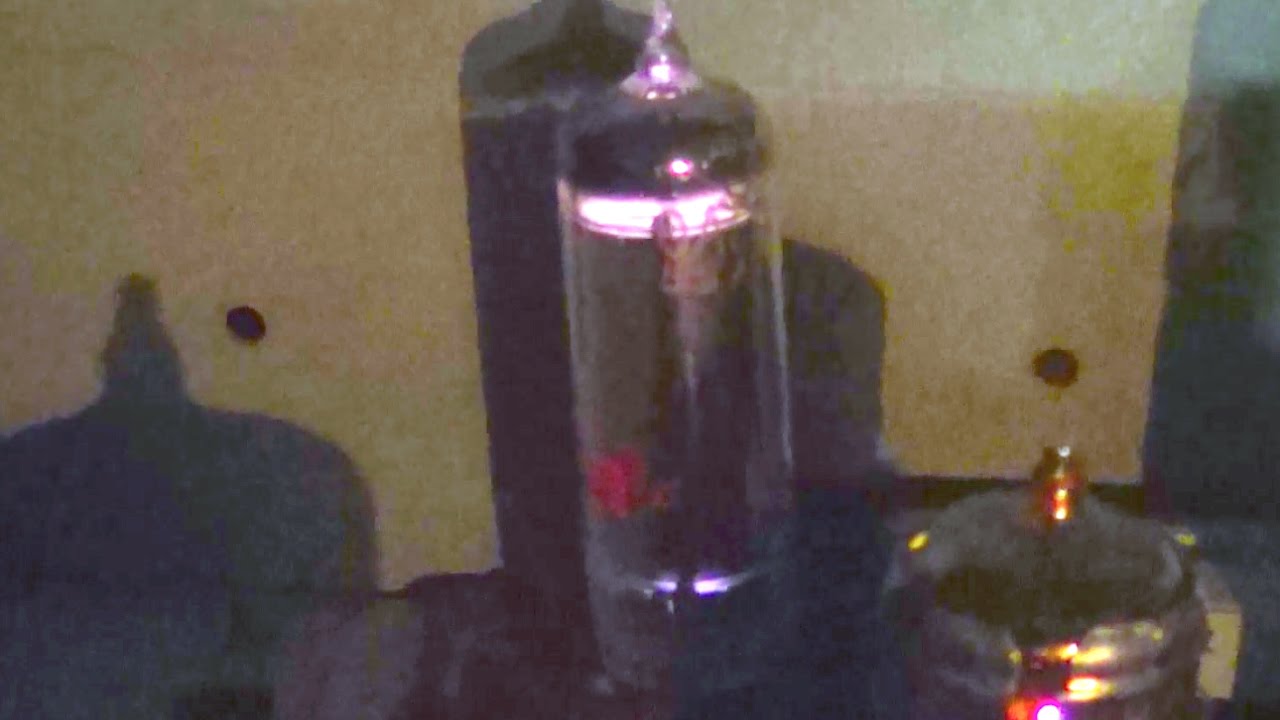 OA2 Regulator Tube Purple glow at 250 and 300 Volts input - YouTube