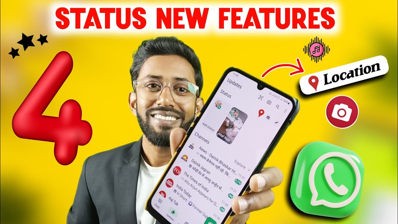WhatsApp Status Location New Update 🔥 WhatsApp Status New Features 😱 ...