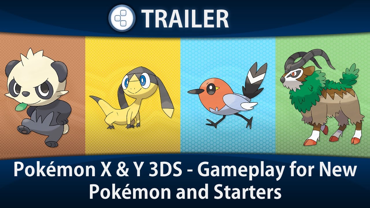 Pokémon X & Y 3DS - Gameplay for New Pokémon and Starters - YouTube