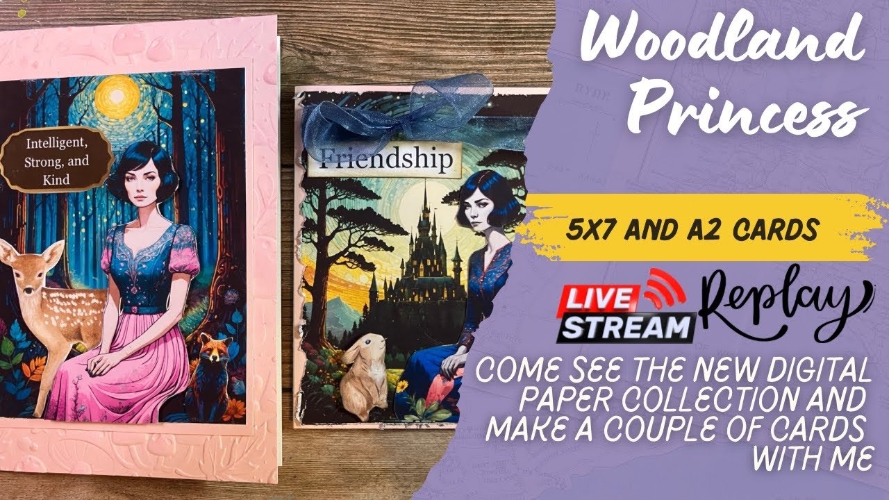 Making cards with my new digital collection - YouTube