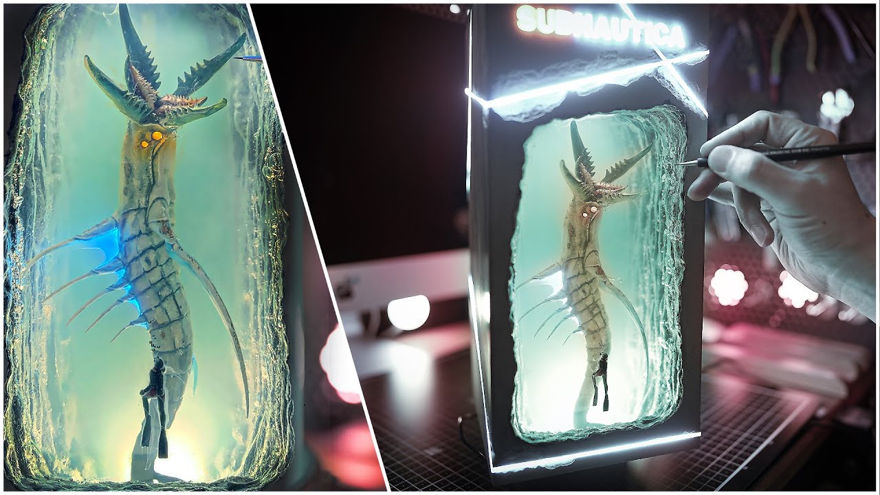 How to make Subnautica sea monster Void Chelicerate / diorama / epoxy ...