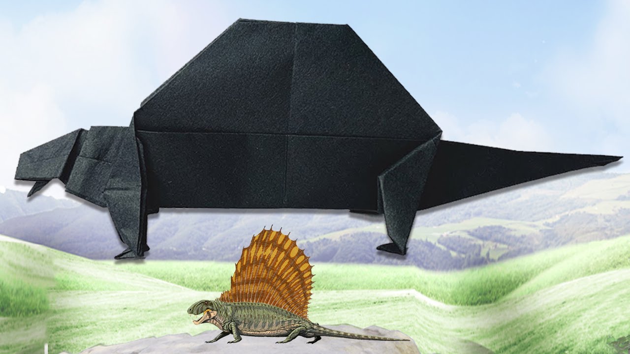 Dinosaur | How to make Origami Dinosaur Dimetrodon | Tutorial - YouTube