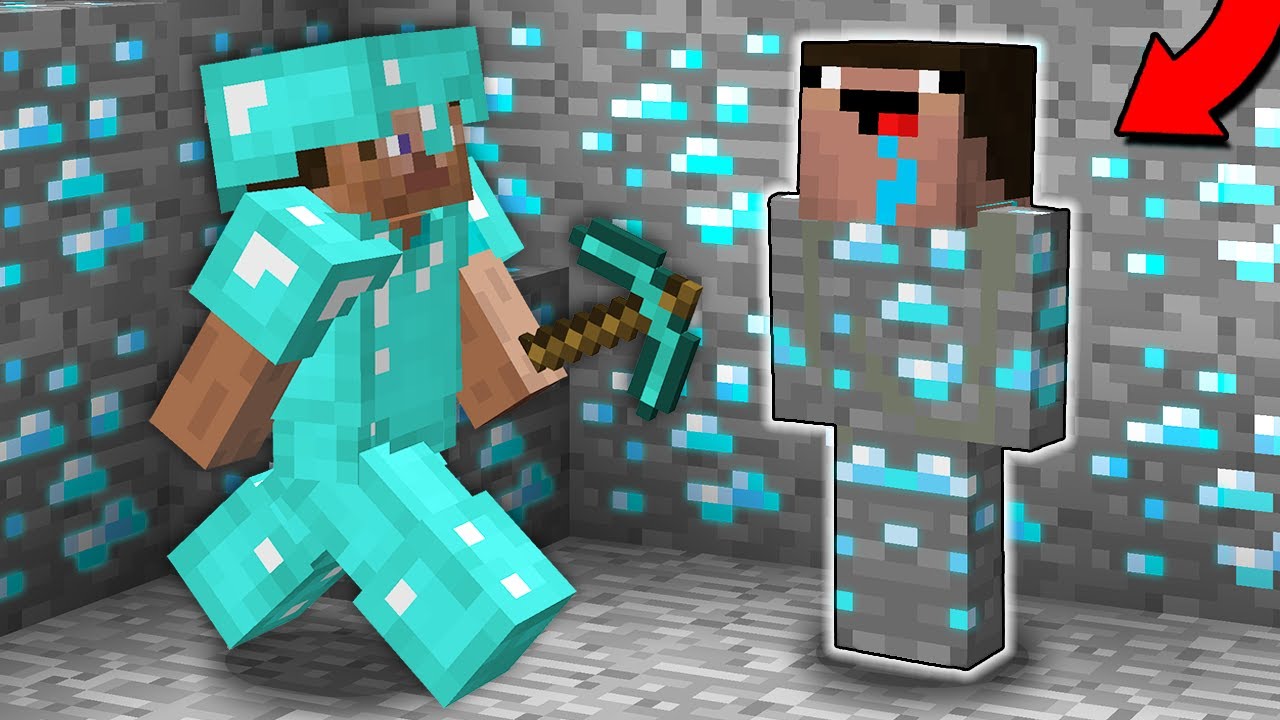 NOOB HID AND TROLLED PRO IN THIS SECRET MINE! Minecraft - NOOB vs PRO ...