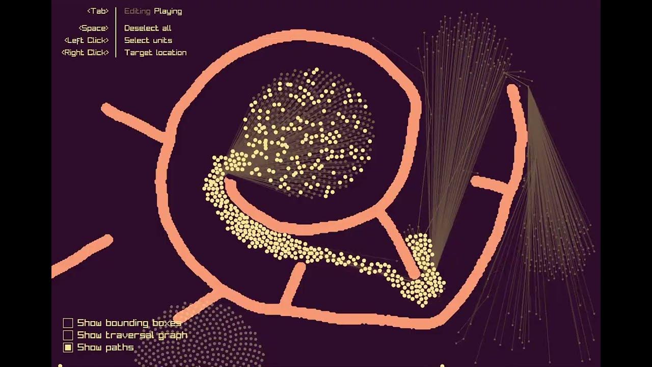 multithreaded pathfinding in raylib - YouTube