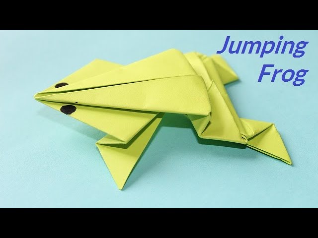Origami Frog Jumping Video Easy Origami Jumping Frog Tutorial #origami