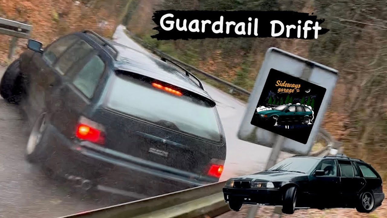 Drifting Forest Road - Guardrail | BMW E36 328i - YouTube