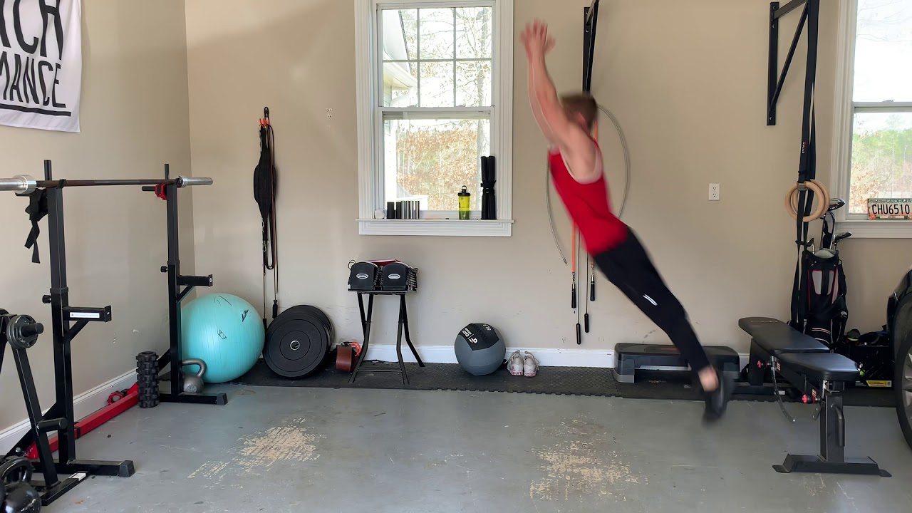 Counter movement broad jump - YouTube