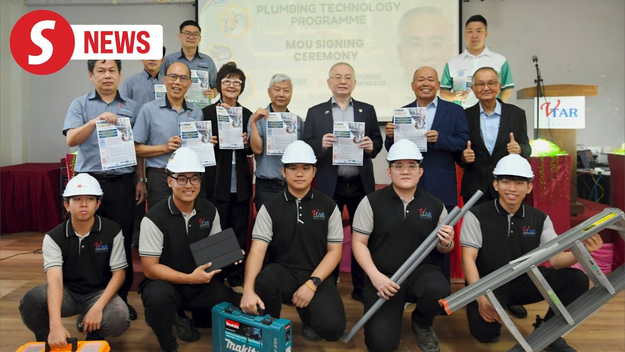 VTAR launches country's first plumbing technology course - YouTube