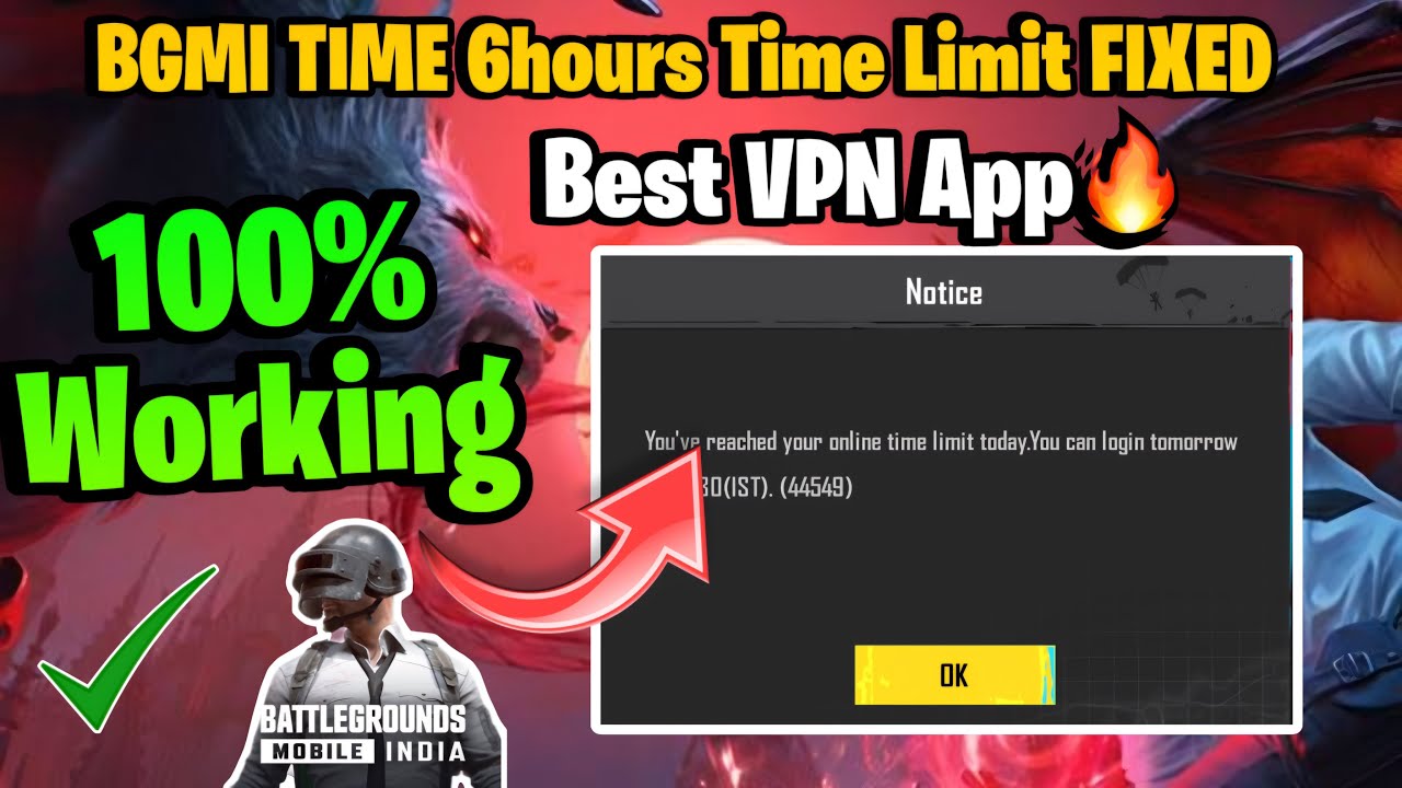 BGMI Time Limit Problem | You Have Reached Your Online Time Limit BGMI ...
