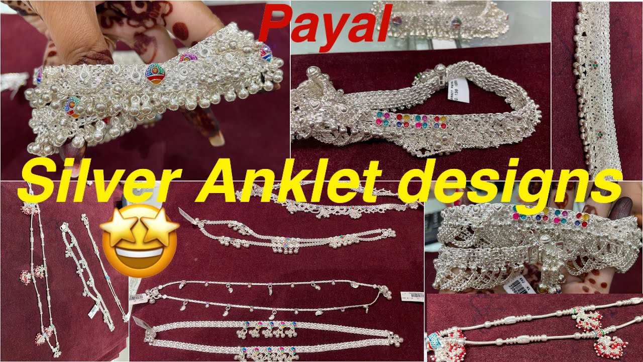 Silver anklet designs | Beautiful Payal Collection 🤩| Anklet designs 🥰 ...