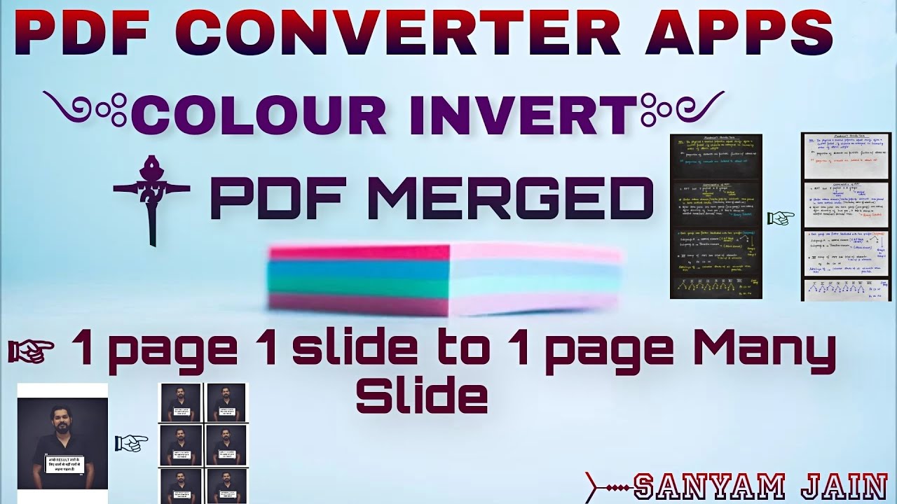 HOW TO MERGED PDF || HOW TO INVERT COLOUR OF PDF || HOW TO CONVERT PDF ...