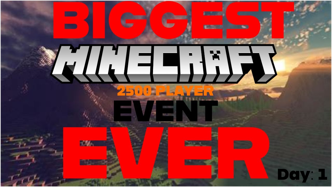 Streaming The BIGGEST Minecraft Event Ever (WITH 2500 PEOPLE IN IT ...