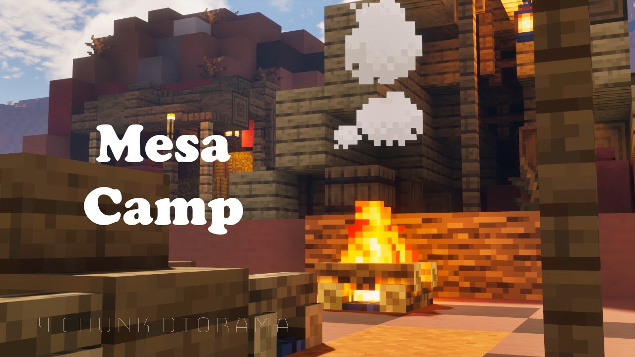 【Minecraft】Mesa Camp / メサのキャンプ地【4 Chunk Diorama】 - YouTube