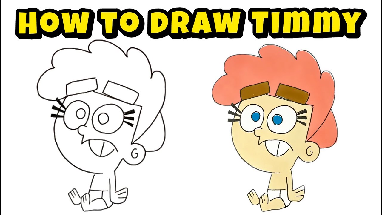 How to Draw Timmy Turner from Fairly Odd Parents: Step-by-Step Tutorial ...